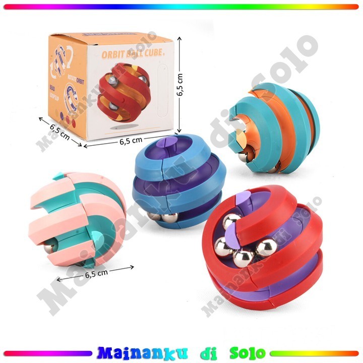Jual Mainan Anak Rubik Bola Orbit Ball Cube HY018-E 4 Warna Random 2 ...