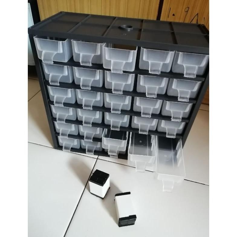 Jual Rako rak komponen laci isi 30 24 12 slot lemari Ic racco rak ...