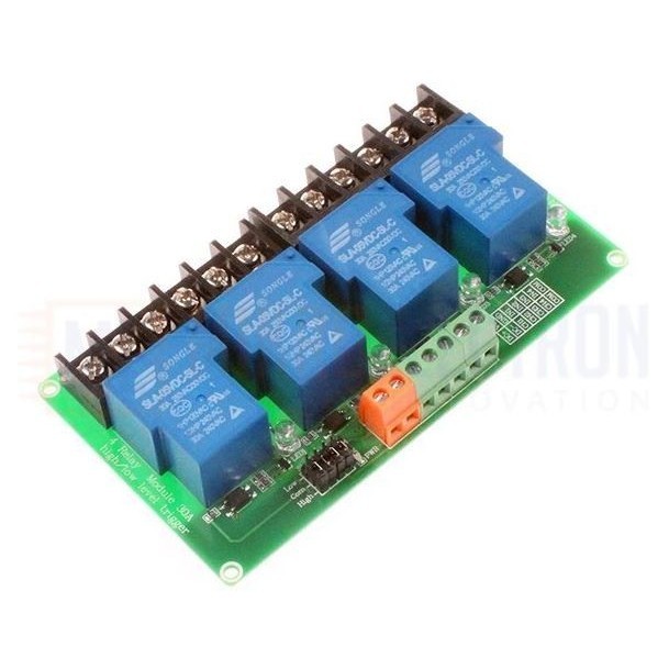 Jual Baru 4 Channel Relay Module 30A With Optocoupler Isolation 5V ...