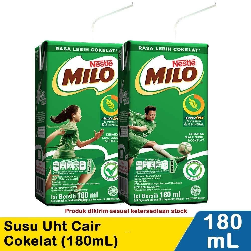 Jual Milo Activ Go 180ml per dus - susu UHT rasa coklat milo uht 180ml - milo uht 110ml | Shopee ...
