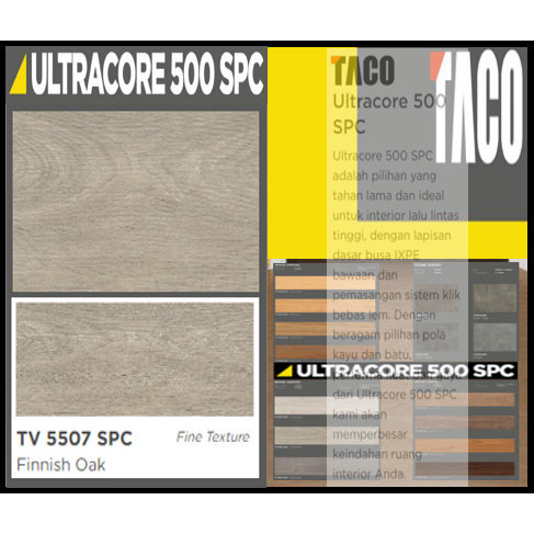 Jual Taco Ultracore 500 Spc Luxury Vinyl Flooring Tv 5507 - Finnish Oak | Shopee Indonesia