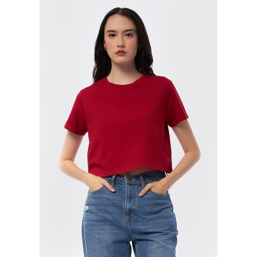 Jual Executive Basic Cropped Cotton T-Shirt Jester Red | Shopee Indonesia