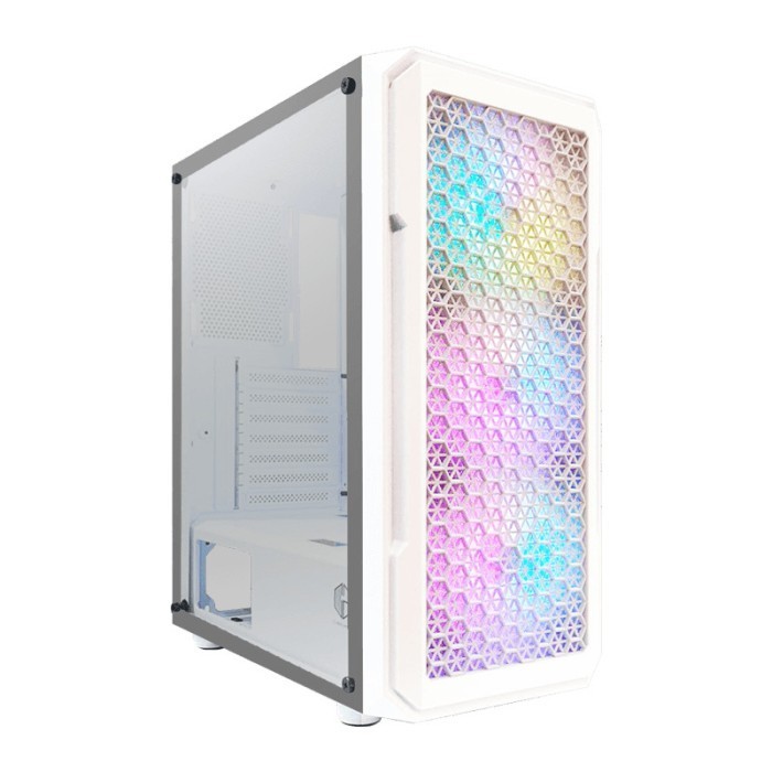 Jual Pc Case Cube Gaming Nava White Casing Atx With 3Fan Argb | Shopee ...