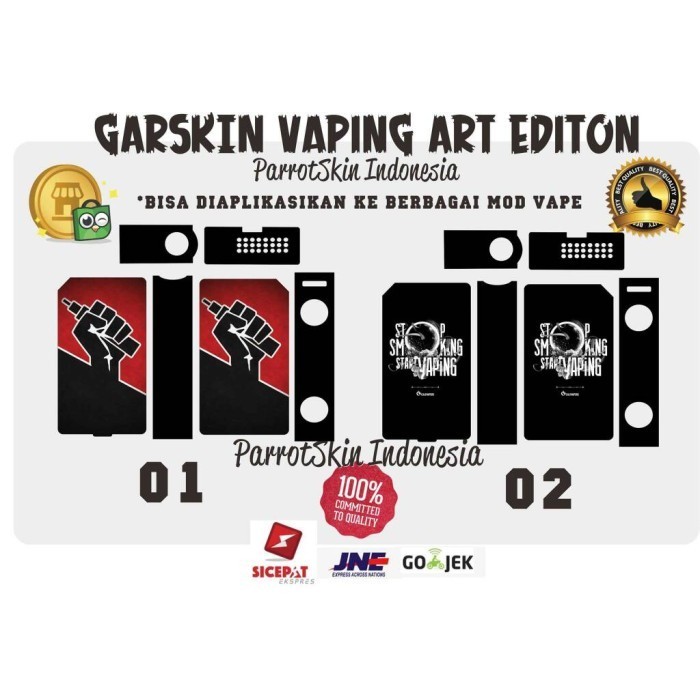 Jual Garskin Vape Tesla wismec tarrot dagger DLL vaping art - by Levita ...