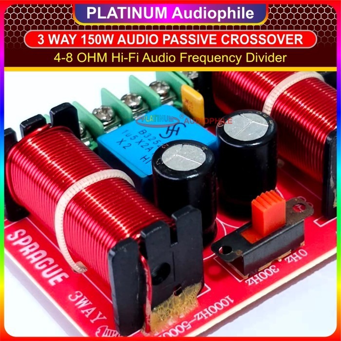 Jual Crossover Pasif 3 Way Passive Speaker Crossover Bass Mid Treble ...