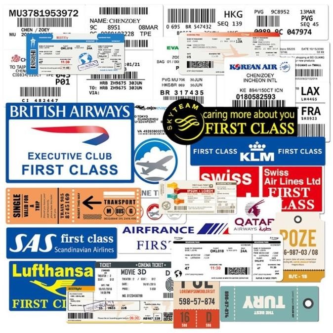 Jual 30 pcs Sticker Luggage Laptop Rimowa - Stiker Koper Ticket ...