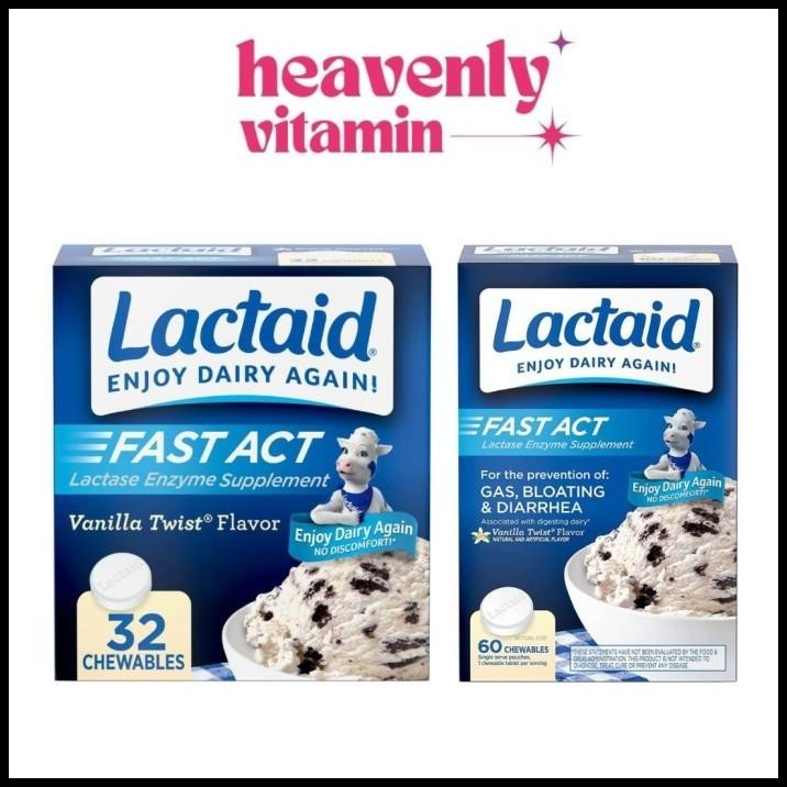 Jual Lactaid Fast Act Lactase Enzyme Supplement 32 Chewables | Shopee ...