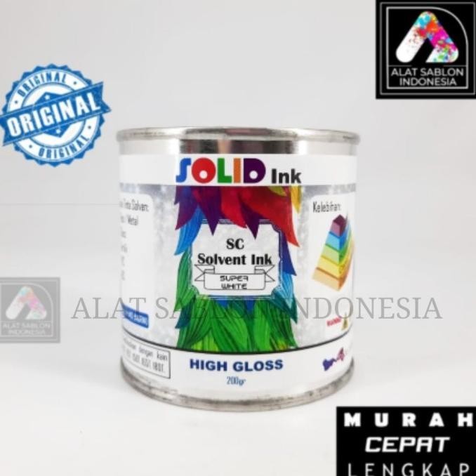 Jual Tinta Sablon Besi/ Gelas Kaca 200Gr Super White Basis Minyak ...
