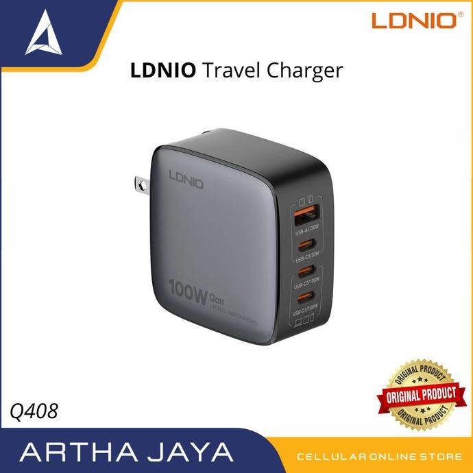 Jual LDNIO Q408 4 Port USB PD Charger USB-A 3 USB-C 100W PD3.0 QC 3.0 | Shopee Indonesia