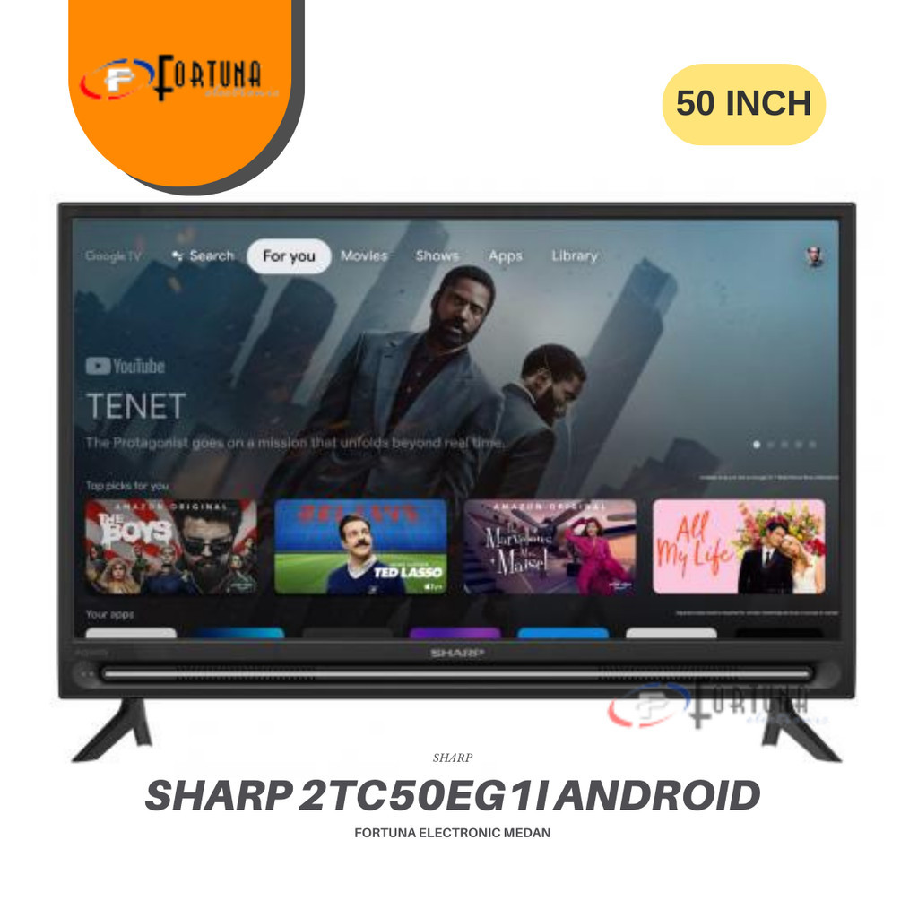 Jual SHARP TV 50 ANDROID SMART 50 INCH 2T-C50EG1I HD C50EG1 MEDAN | Shopee Indonesia