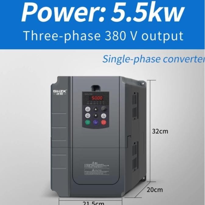 Jual Shzk Inverter 5.5Kw Ac 220V 1P - 380V 3P Single Phase Three Phase Vfd Kualitas Premium ...