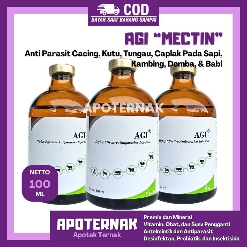 Jual AGI 100 ml - Obat Kutu Scabies Gudik Pinjal Cacing Sapi Kambing Anjing Kucing Kelinci ...