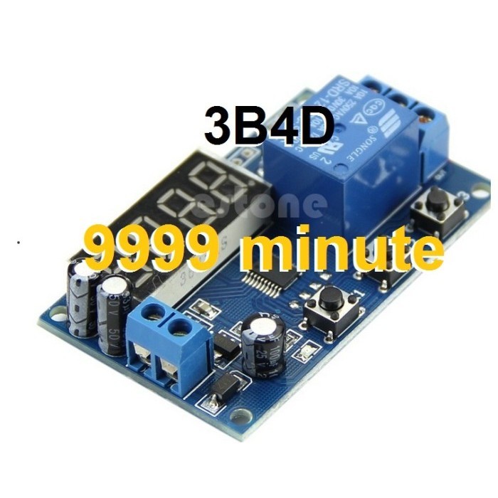 Jual MASTER Digital Timer Module Time Delay Relay + Casing & Power ...