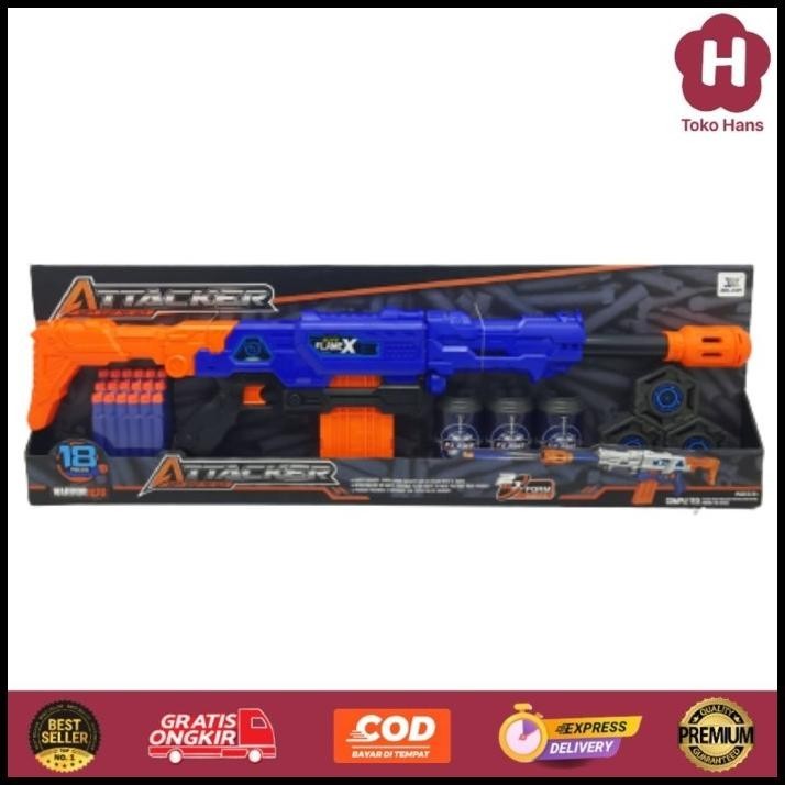 Jual TERMURAH MAINAN TEMBAKAN NERF SNIPER ATTACKER 2IN1 JLX7259 SOFT ...