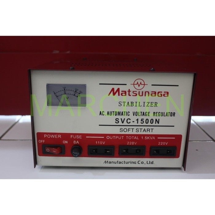 Jual 0beng Stavolt Stavol Stabilizer Stabiliser 1500W 1500VA MATSUNAGA ...