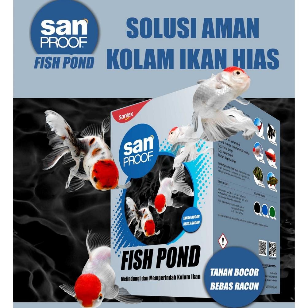 Jual Cat Kolam Ikan Koi Sanproof Fish Pond 10 Kg flexycoat ultrapond ...