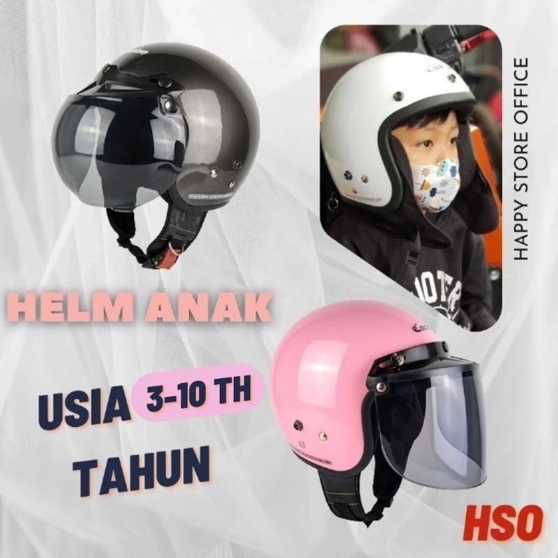 Jual Promo Helm Anak HELM ANAK BOGO HALF FACE SNI RETRO COWOK CEWEK ...
