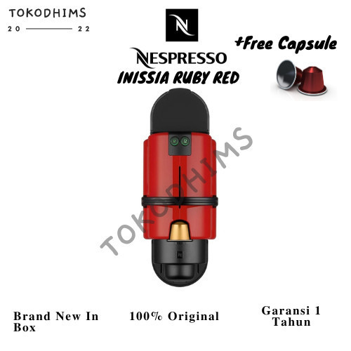 Jual Nespresso Inissia Red Ruby Breville Mesin Kopi Kapsul Capsule ...