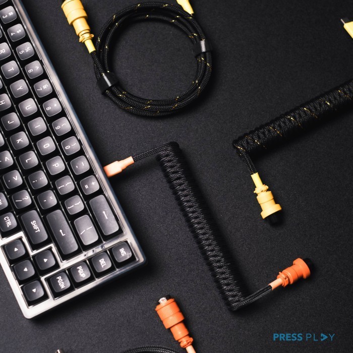 Jual Type C Coiled Cable Mechanical Keyboard Aviator By Press Play ...
