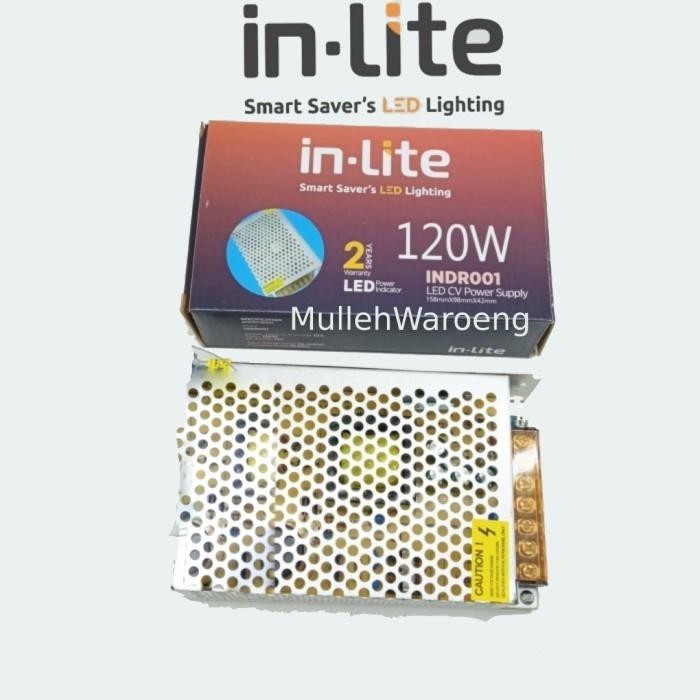 Jual INLITE POWER SUPPLY LED STRIP IN-LITE INDR001 PSU 12V DC 10A 120W ...