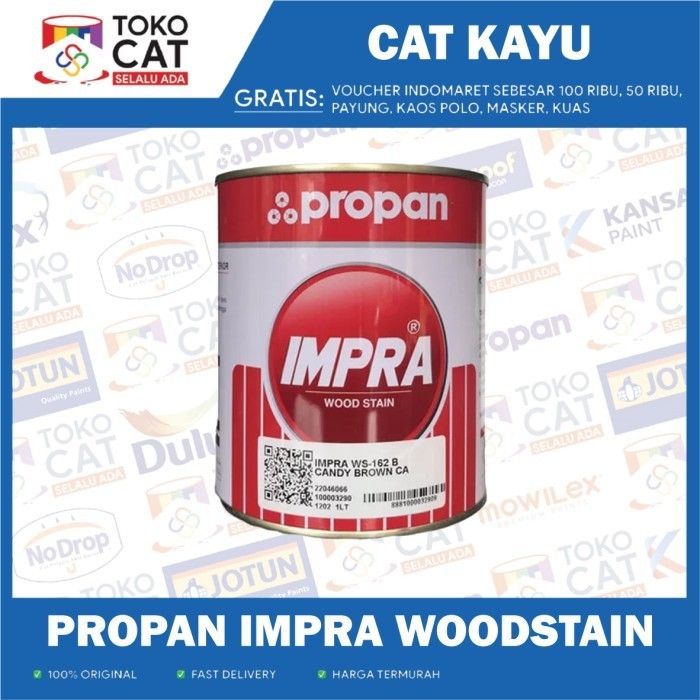 Jual CAT KAYU MELAMINE | IMPRA WOODSTAIN WS 162 WARNA TUA 1 L | KEMASAN ...
