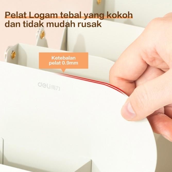 Jual Deli Pembatas Buku Besi Stretch / Book End Dengan Pen Holder Tb50X ...