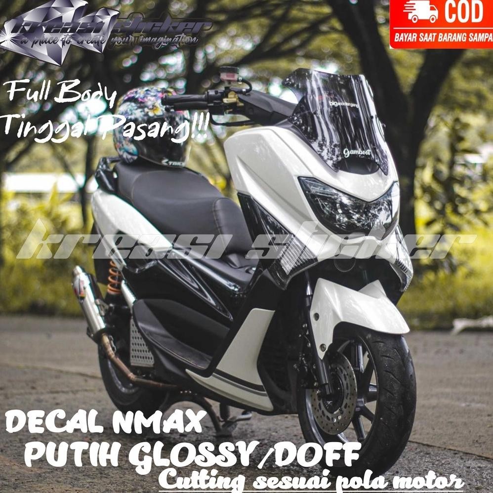 Jual decal nmax old/new polos warna putih glossy dan doff full body ...
