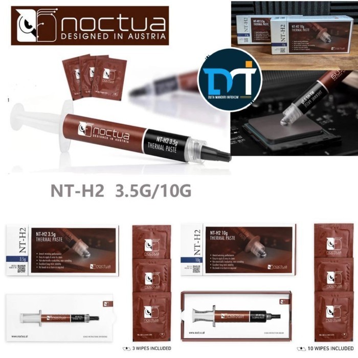Jual NOCTUA NT-H2 THERMAL PASTE COMPOUND FOR CPU I GPU COOLER | Shopee ...