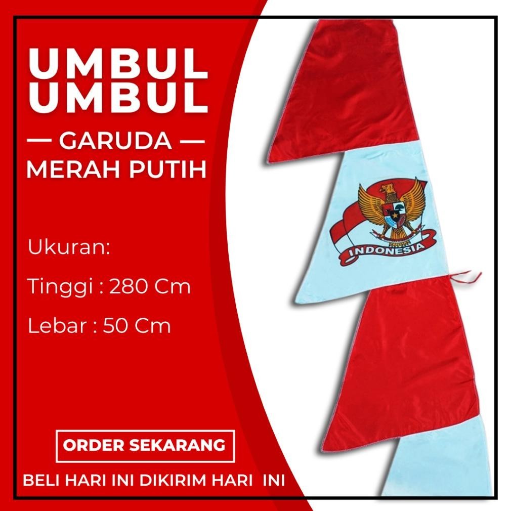 Jual Bendera Umbul Umbul Merah Putih Garuda Zig Zag Bendera 17 Agustus Agustusan Bisa Cod ...