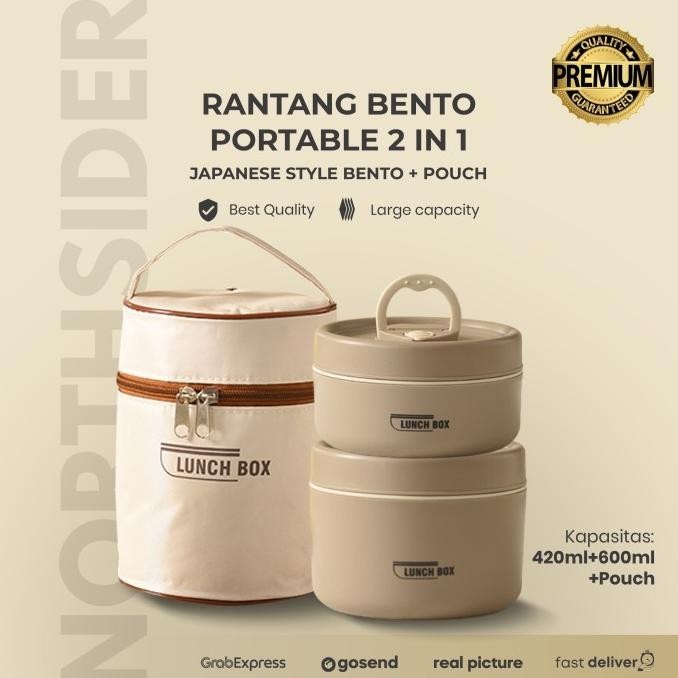Jual Rantang Kotak Makan Lunch box bulat Stainless Steel anti bocor R46 ...