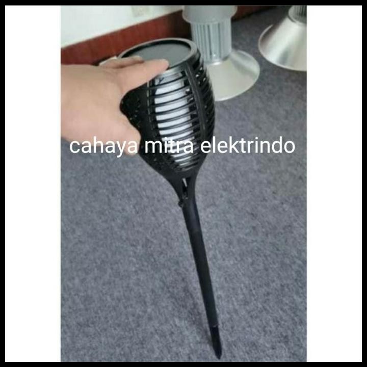 Jual LAMPU TAMAN OBOR TANCAP TENAGA SURYA MATAHARI 96 LED LAMPU API ...