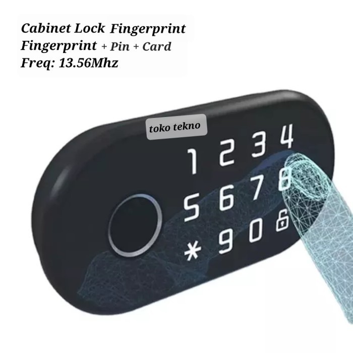 Jual Smart Lock Cabinet Lock + Fingerprint + Pin + Kartu Rfid 13.56 Mhz ...