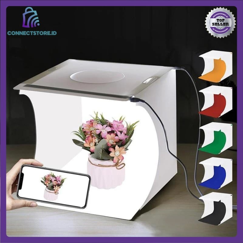 Jual Photo Studio Mini Softbox Lightbox Ring Light With 6 Backdrop ...