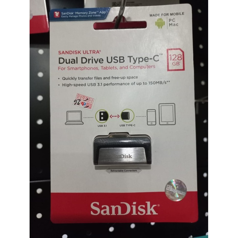 Jual Flashdisc Usb Type C 128Gb Sandisk Flashdisk 128 Gb Tipe Gede ...