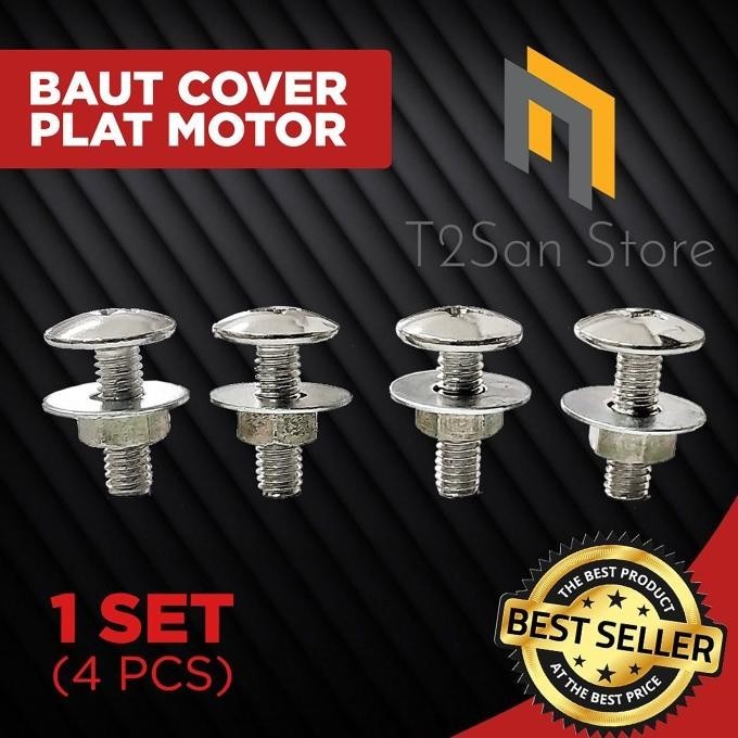 Jual Baut Cover Plat Motor 1 set ( 4 pcs ) | Shopee Indonesia