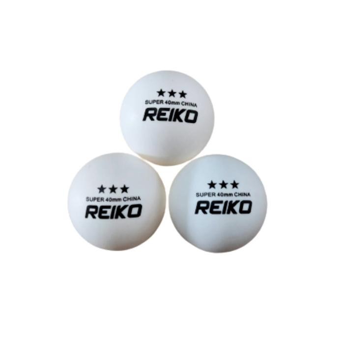 Jual Bola Pingpong Ping Pong Tenis Meja REIKO Bintang 3 Putih Toples Isi 60 LS | Shopee Indonesia