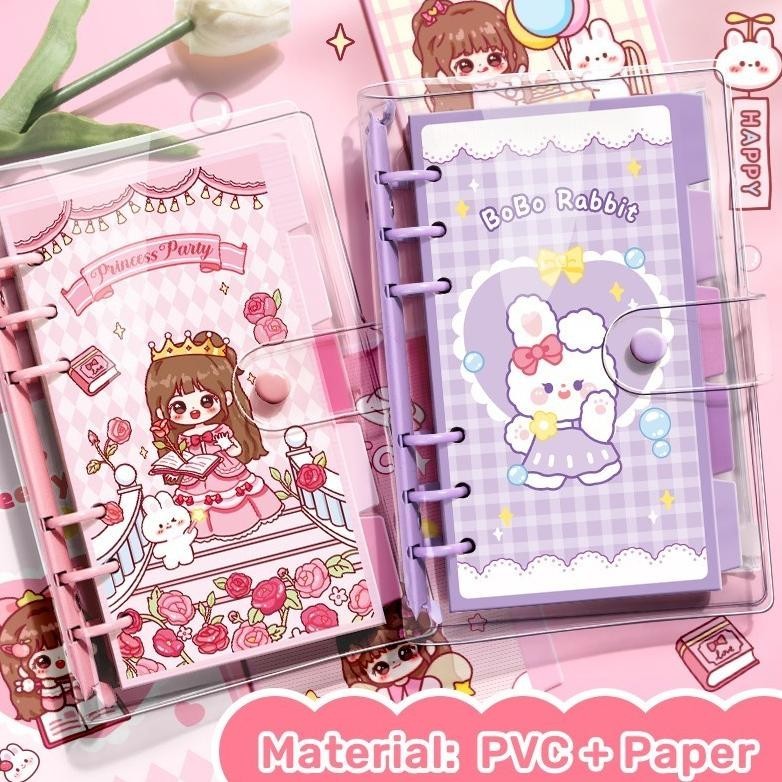 Jual BINDER NOTE LUCU AESTHETIC /NOTEBOOK JOURNAL KARTUN/BUKU CATATAN ...