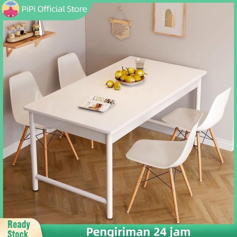 Jual Meja Makan Set 4 Kursi/Kayu/Kaki Besi/Modern/Minimalis | Shopee Indonesia