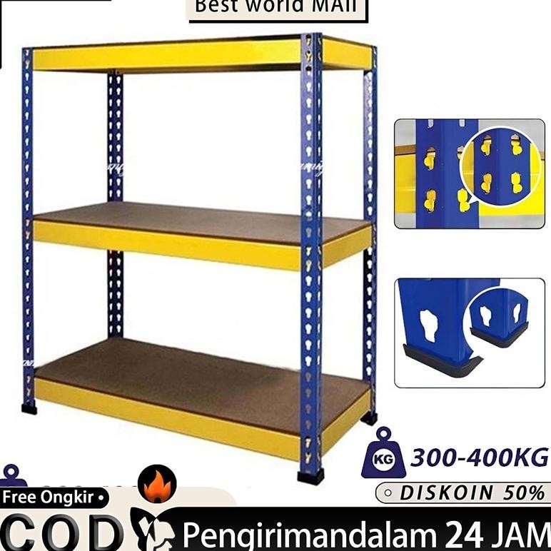 Jual Rak Gudang Serbaguna Rak Susun 3 Layer Rak Barang Rak serbaguna ...