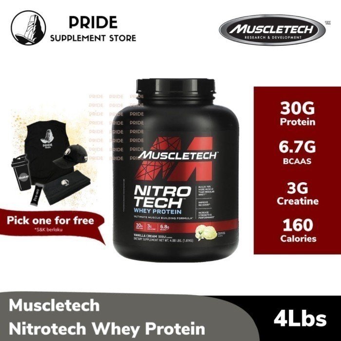 Jual Muscletech Nitrotech Susu Whey Protein Isolate Performance 4Lb 40 ...