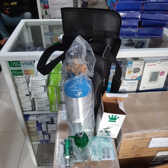 Jual Ready Tabung Oksigen Portable Plus Regulator Plus Nassal | Shopee Indonesia