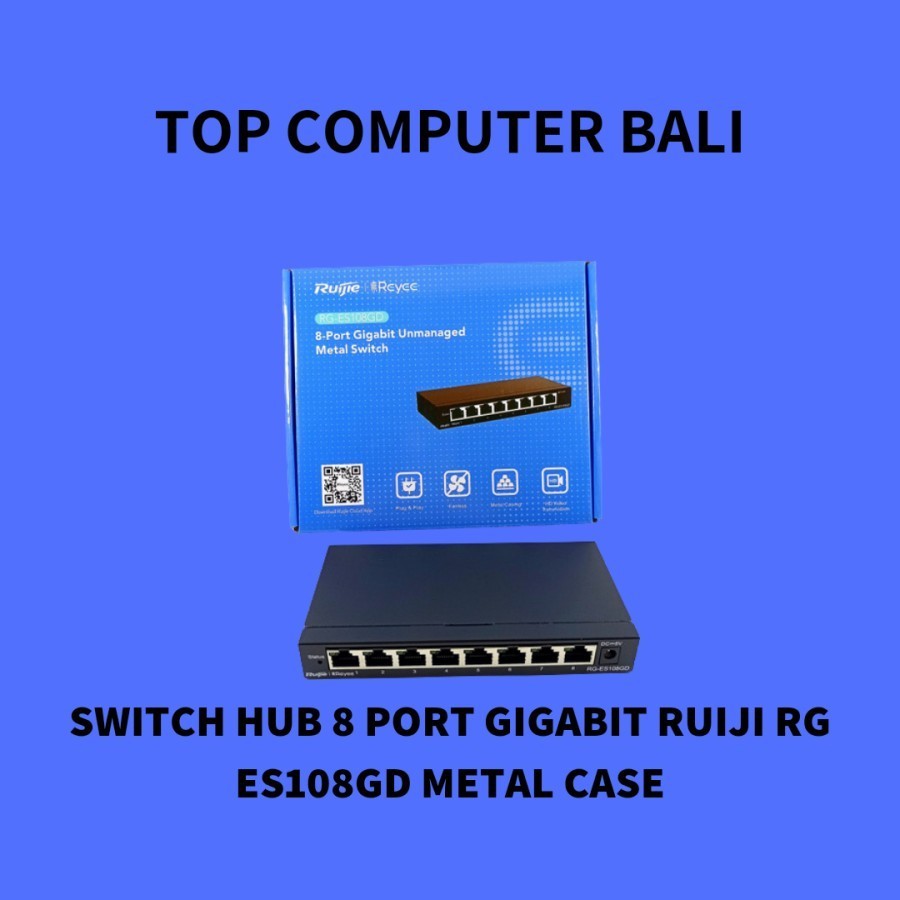 Jual Ruijie Reyee RG-ES108GD Switch Hub 8 Port GIGABIT Metal case ...