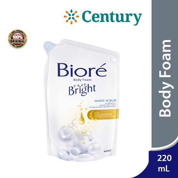Jual Biore Body Foam Whitening Scrub Refill 220ml / Sabun Cair / Body Wash | Shopee Indonesia