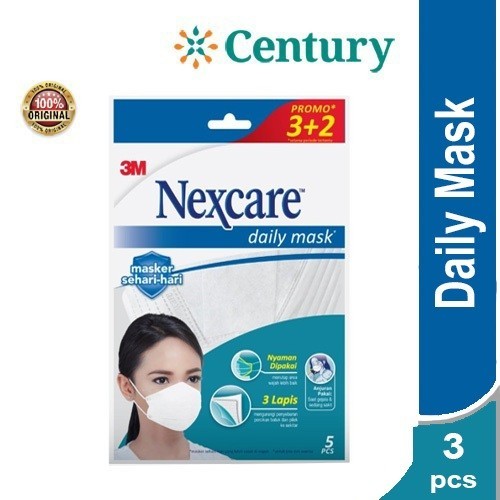 Jual Nexcare Daily Mask 3's / Masker / pelindung debu dan polusi / alat ...