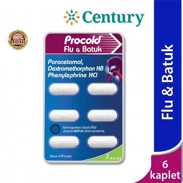 Jual Procold Flu Dan Batuk 1 strip isi 6 Kaplet | Shopee Indonesia