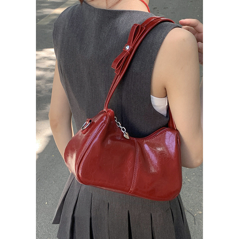 Jual Y2.Morgan Niche Tas Tangan Merah Berkualitas Tinggi Tas Wanita Tas ...