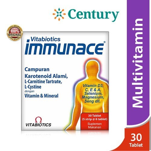 Jual Vitabiotics Immunace Multivitamin Vitamin C A E D3 30 Tablet ...