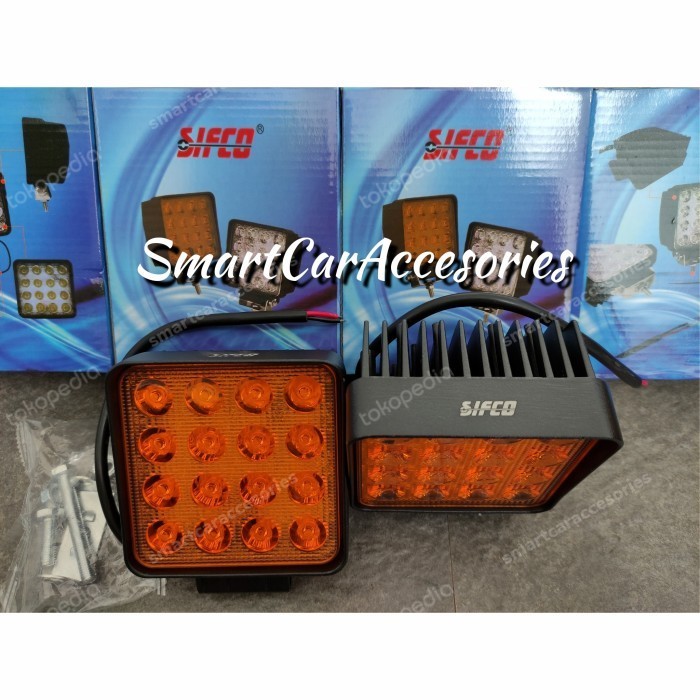 Jual Lampu Kerja Tembak Sorot Foglamp Kotak 16 Led Cree 48Watt Sifco ...