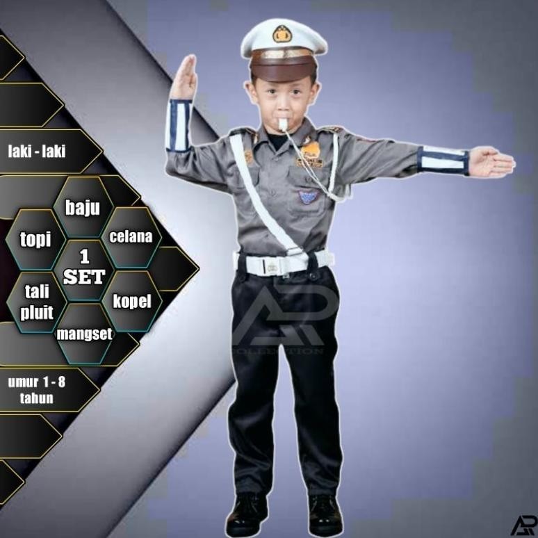 Jual Baju Seragam Polisi Anak Laki-Laki Dan Perempuan /Kostum Karnaval ...