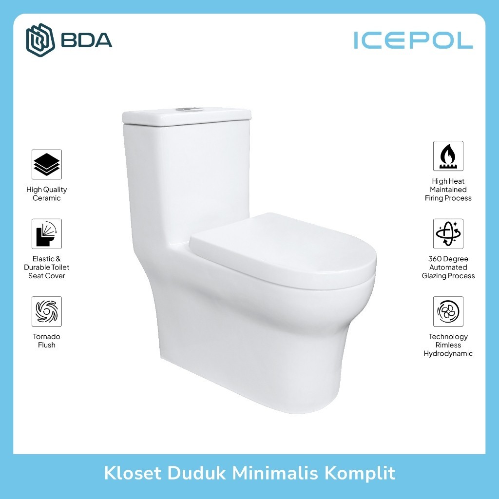 Jual Icepol Closet Duduk Kloset Duduk Toilet Duduk IC 8083 | Shopee Indonesia